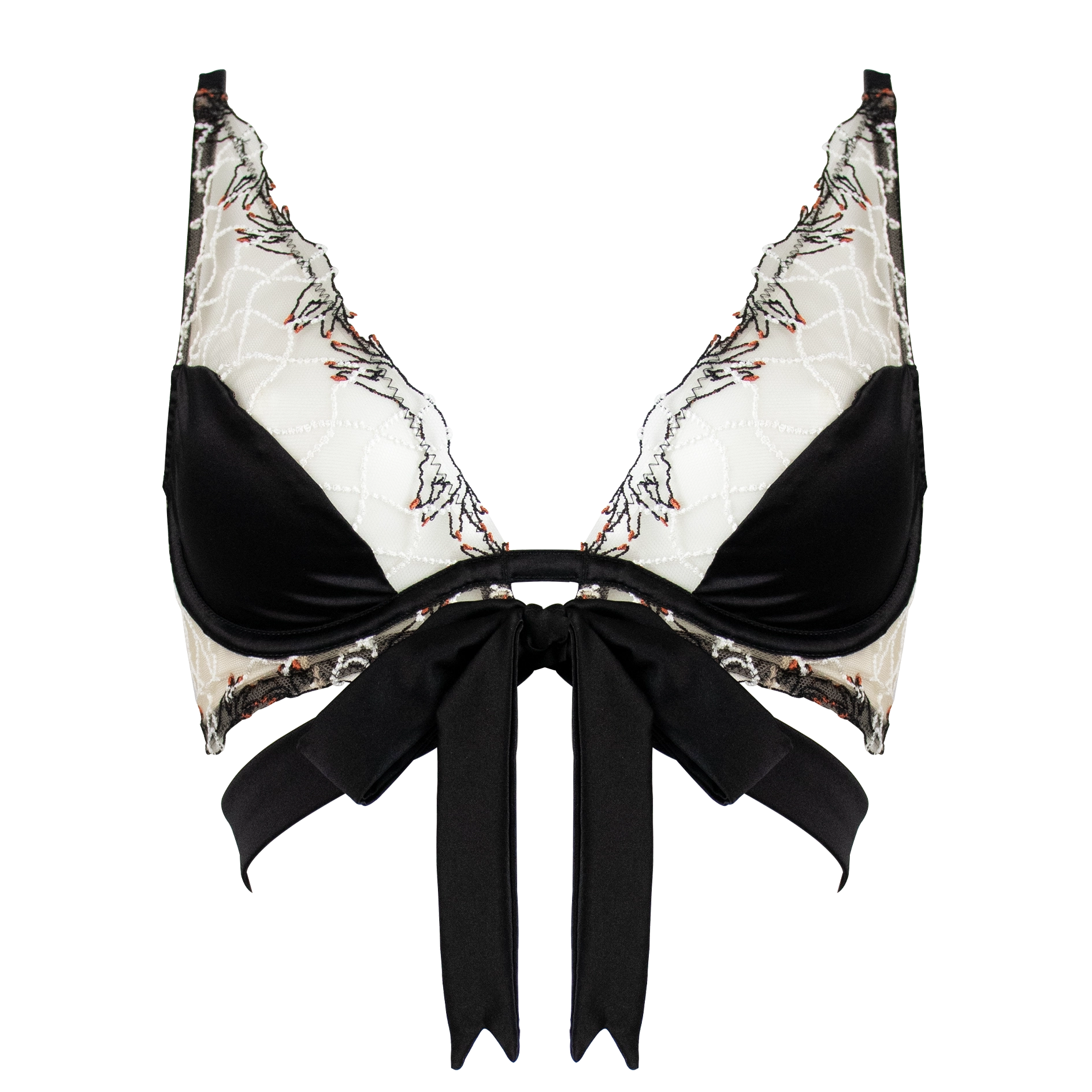 Fatima High Apex Plunge Bra - Studio Pia Luxury Ethical Bras