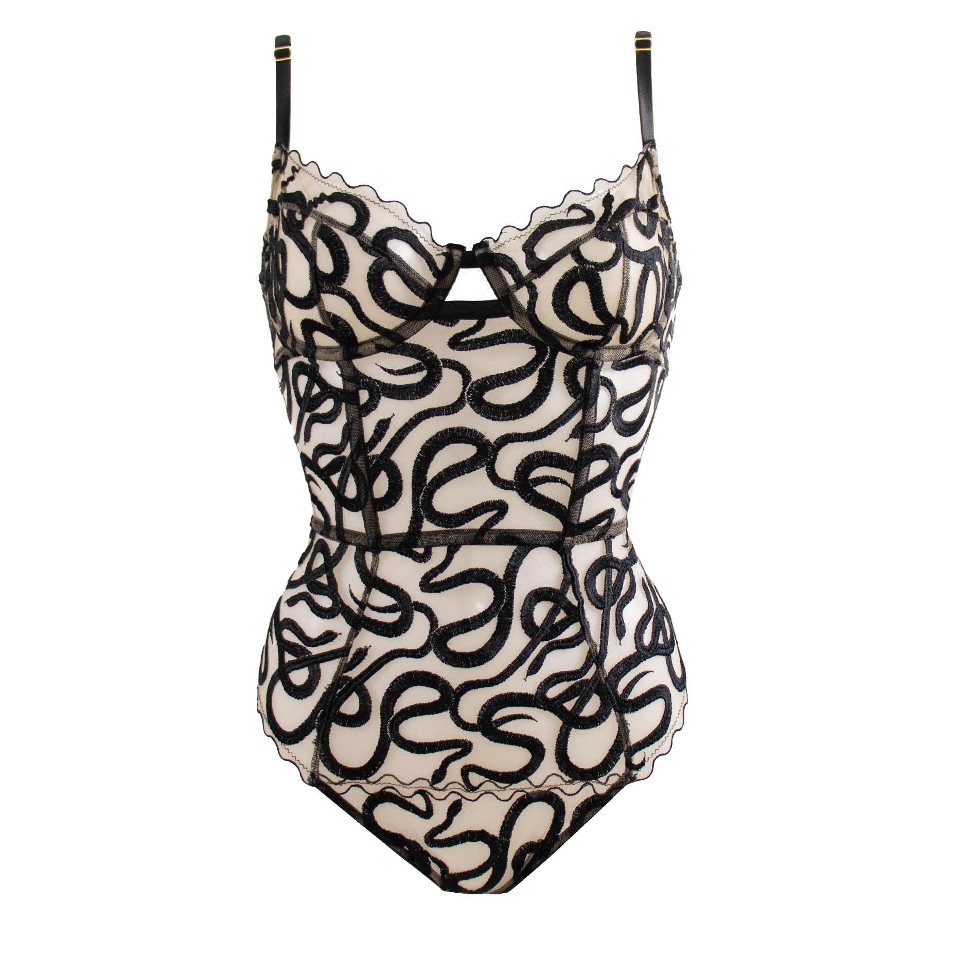 Naga Jet Bodysuit - Studio Pia Luxury Ethical Bodysuits